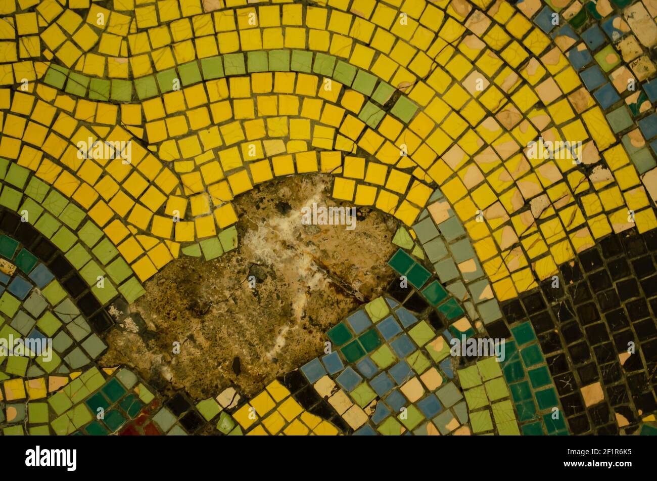 Ceramic mosaic floor or wall. mosaic top view. Bathroom or kitchen ...