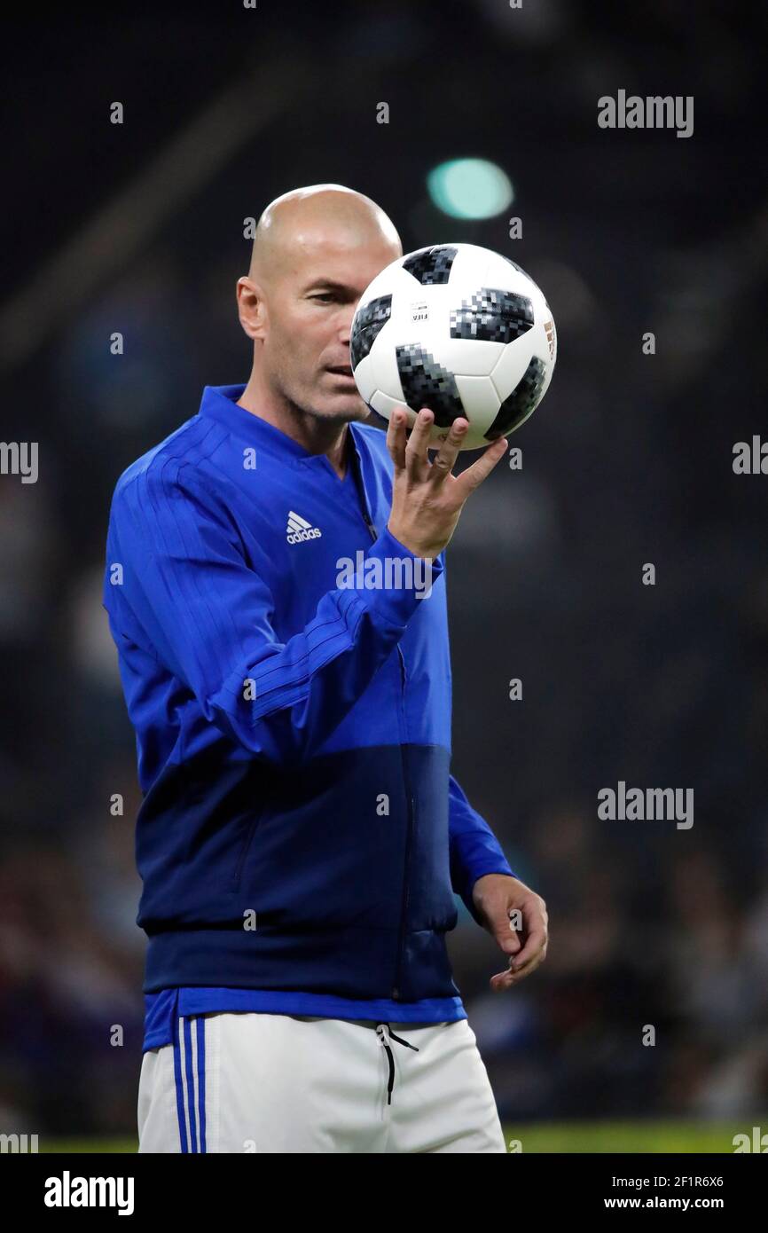 Zinedine Zidane (France 98) at warm up during the 2018 Friendly Game ...