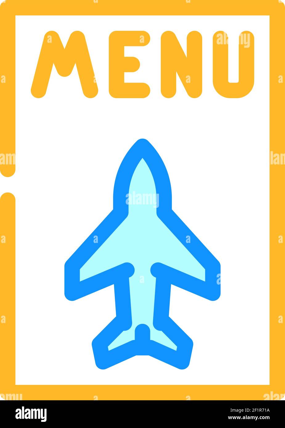 menu airline food color icon vector illustration Stock Vector Image ...