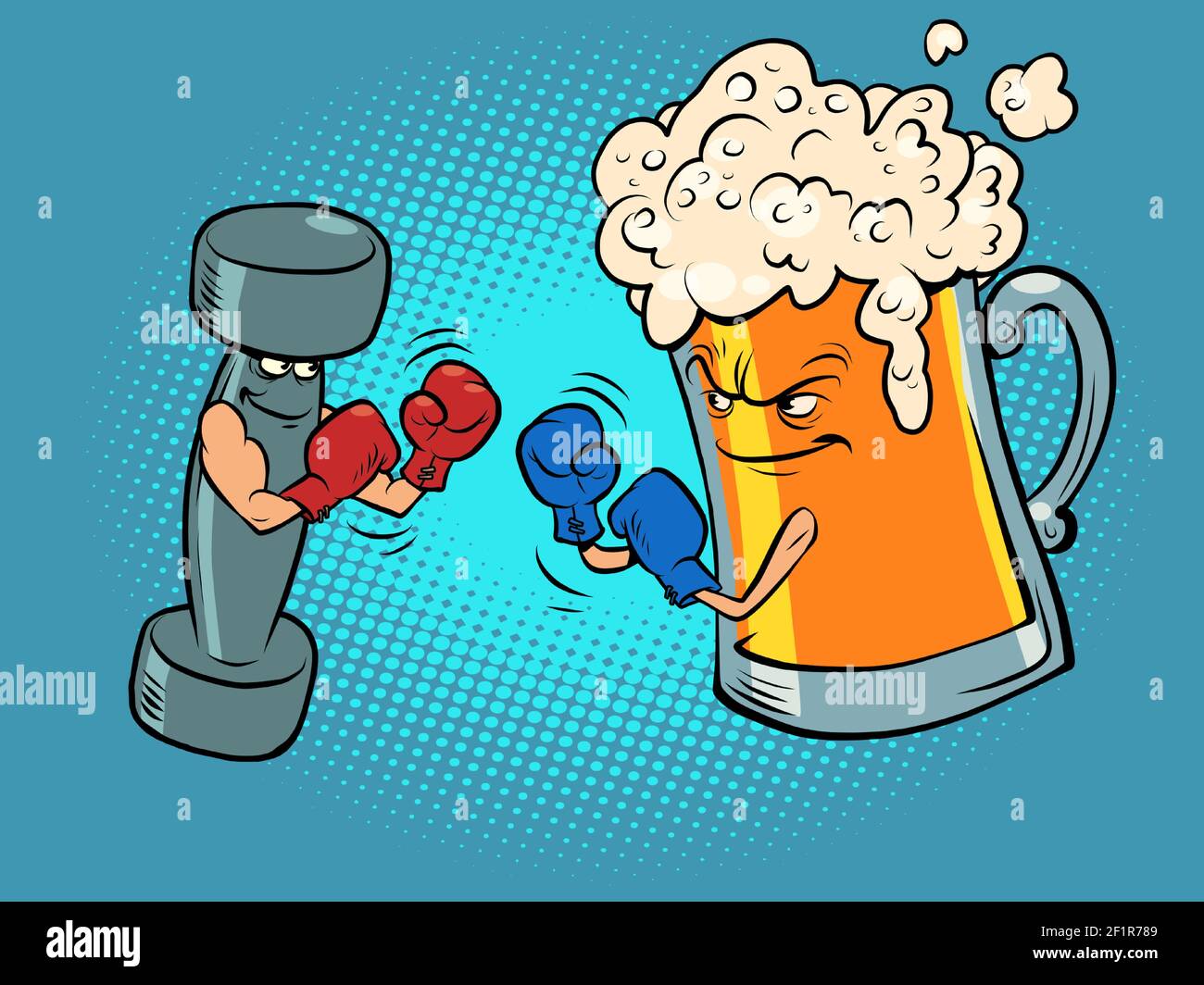 Beer fight Stock Vector Images - Alamy