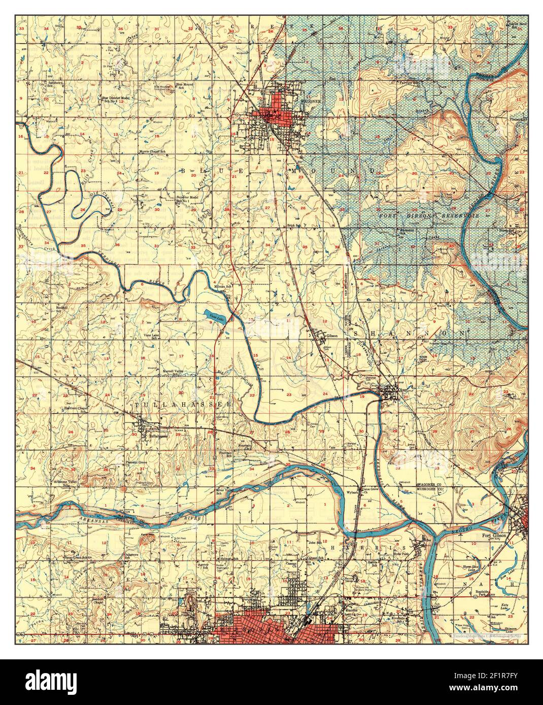 Wagoner county map hi-res stock photography and images - Alamy