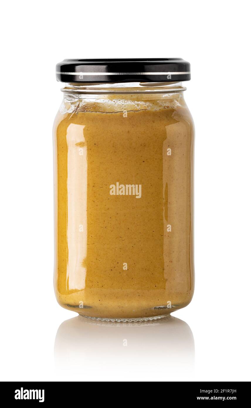 Jar of mustard Stock Photo - Alamy