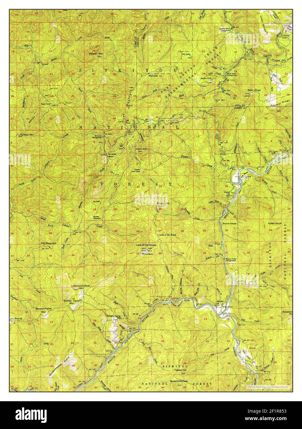 Map of agness oregon hi-res stock photography and images - Alamy