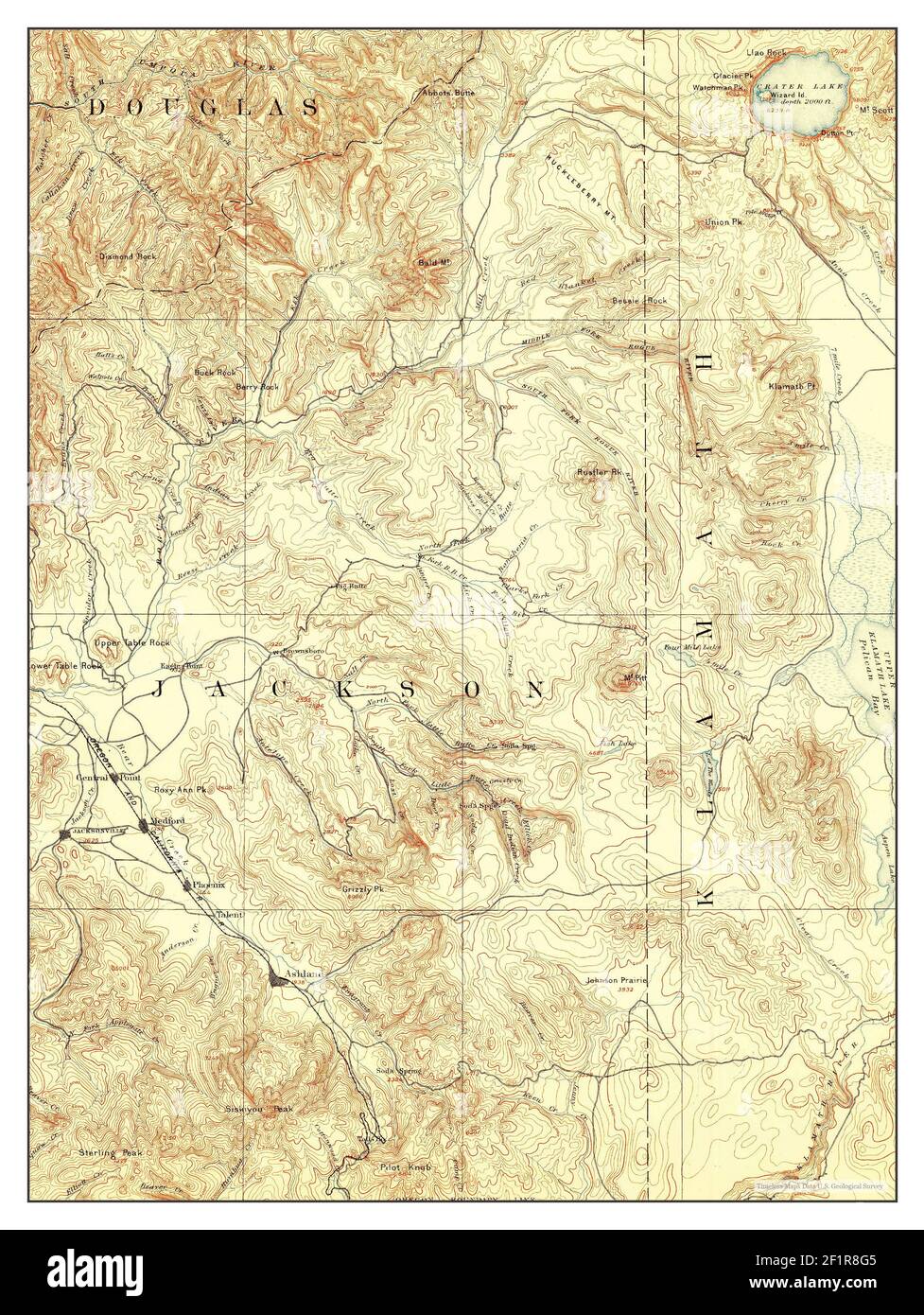 Map of ashland oregon hi-res stock photography and images - Alamy