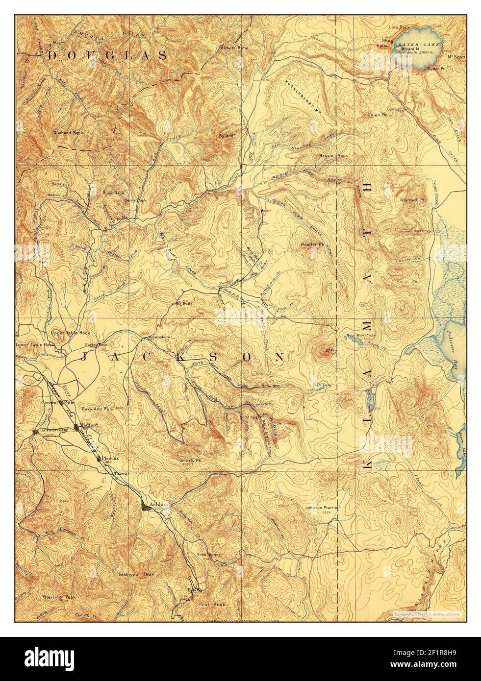 Map of ashland oregon hi-res stock photography and images - Alamy