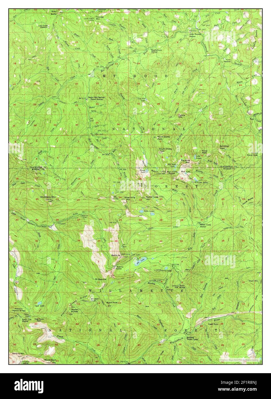 Battle Ax, Oregon, map 1956, 1:62500, United States of America by ...