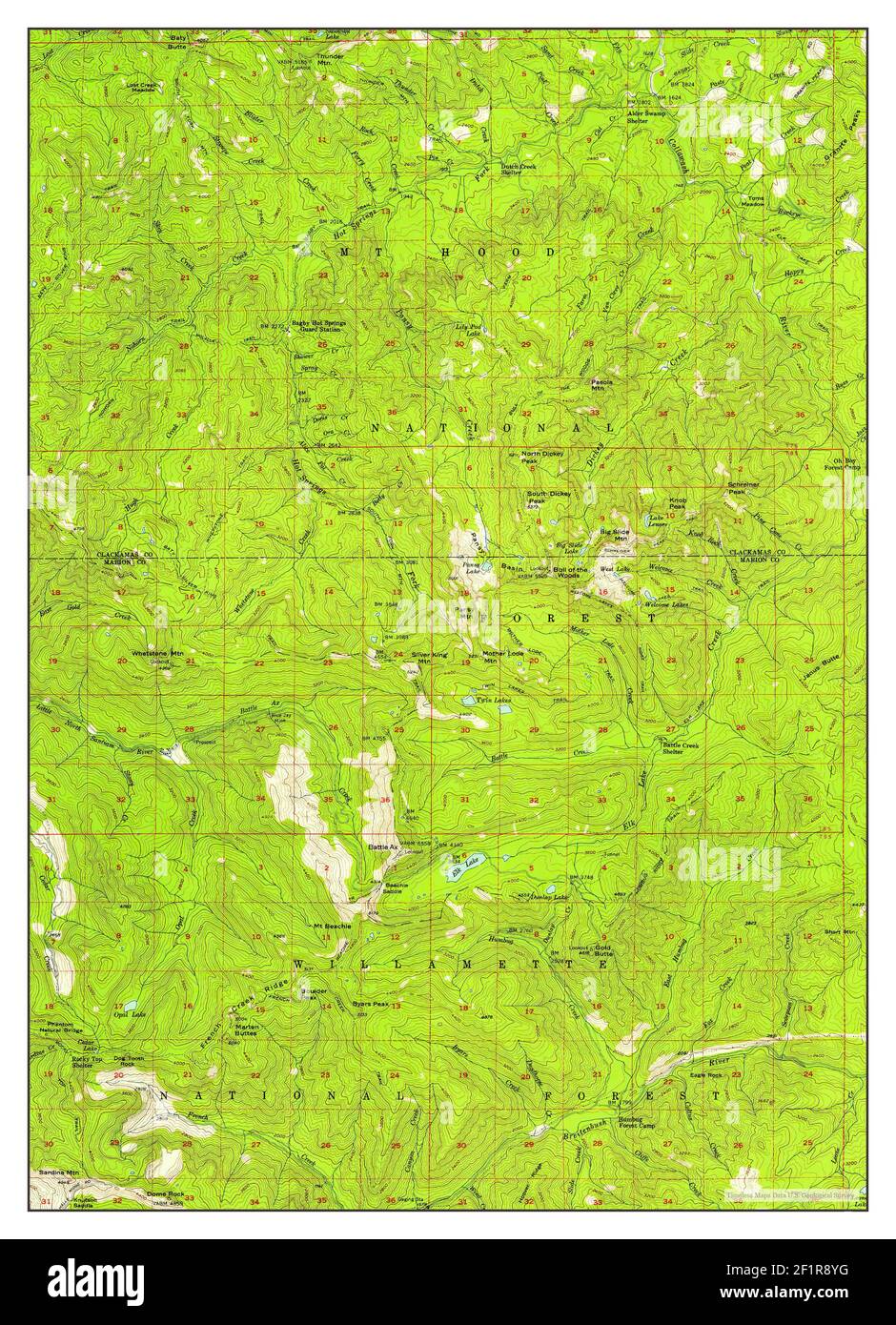 Battle Ax, Oregon, map 1956, 1:62500, United States of America by ...