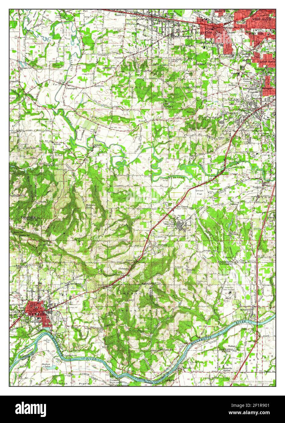 Beaverton map hi-res stock photography and images - Alamy