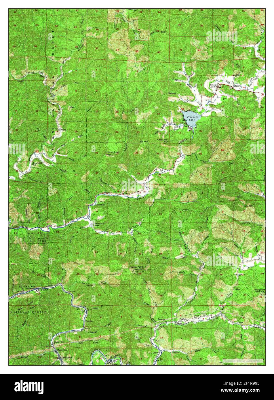 Blachly, Oregon, map 1956, 1:62500, United States of America by ...