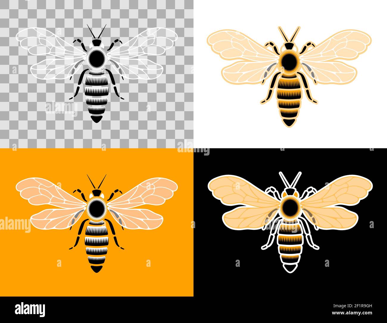 Honey Bee Pictogram Stock Vector Image & Art - Alamy