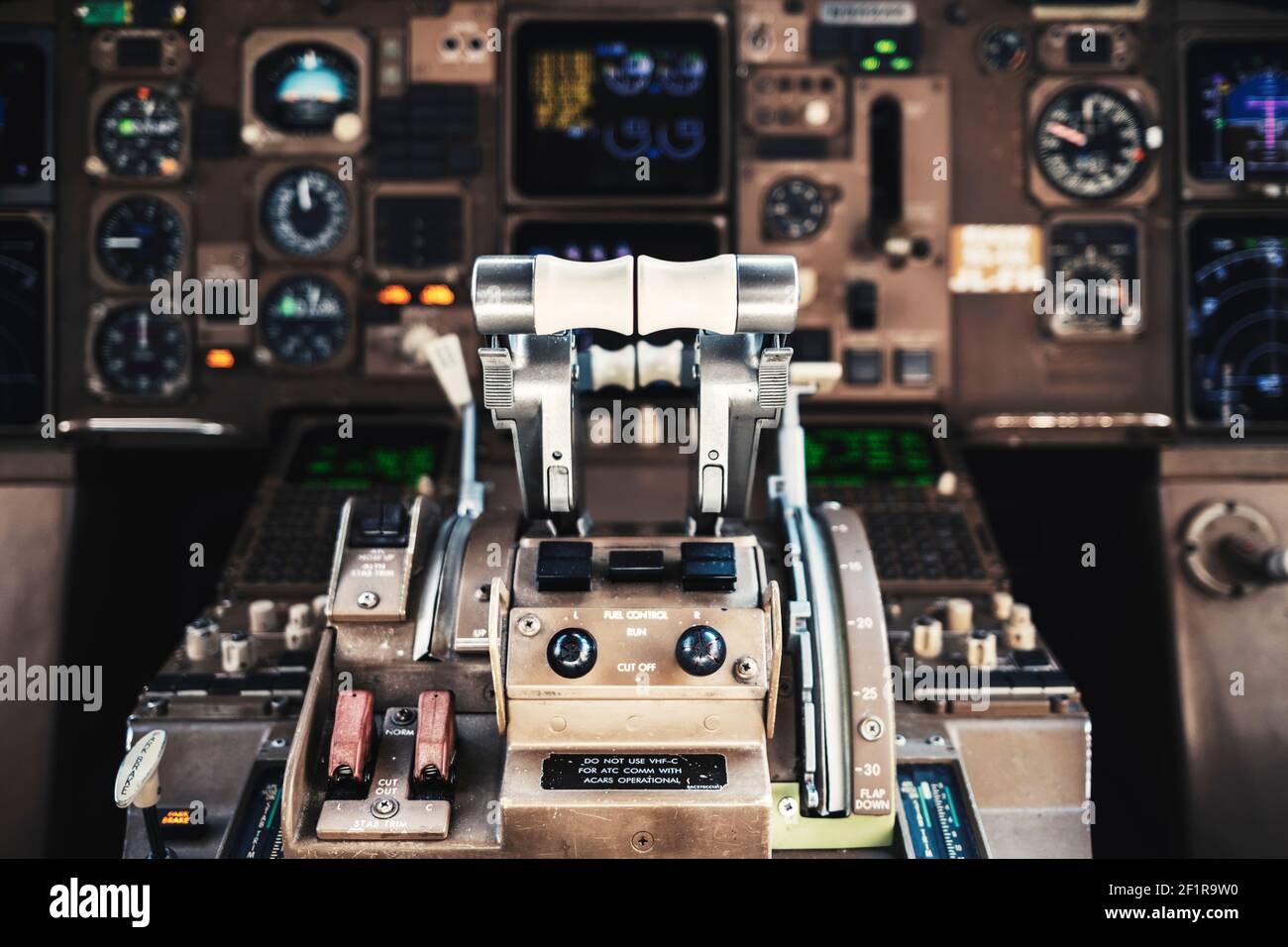 Large Jet Throttles Close Up Stock Photo - Alamy