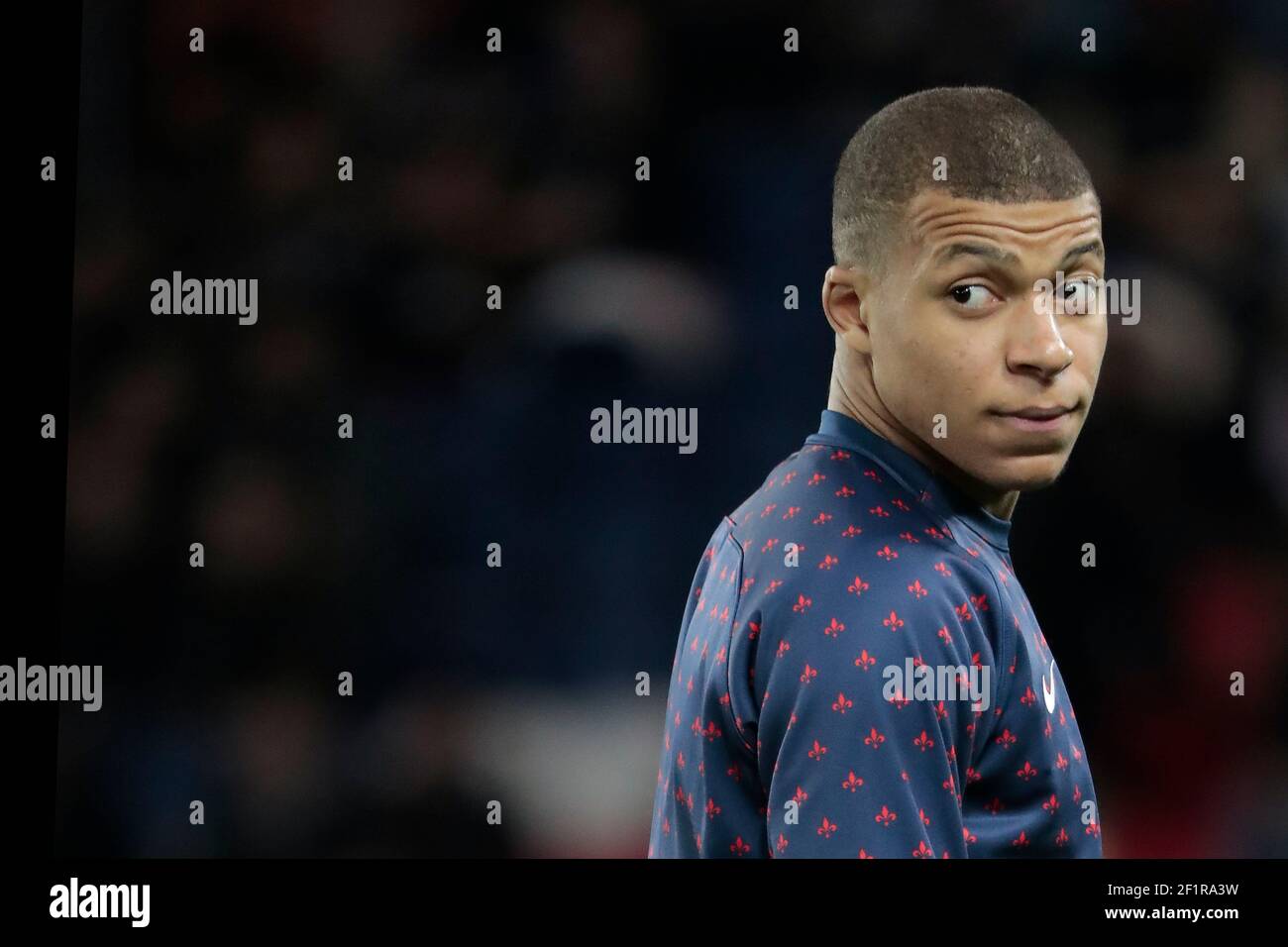 Kylian Mbappe (PSG) at warm up during the French championship Ligue 1 ...