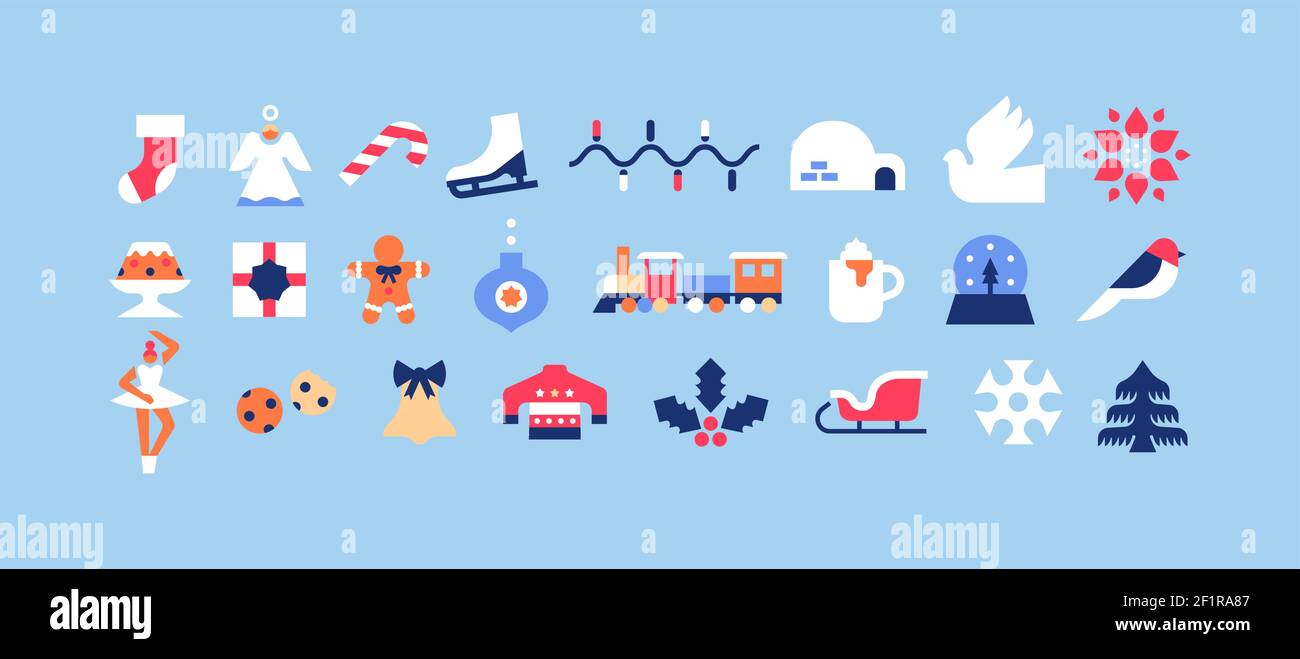 Christmas icon set illustration Stock Vector Images - Alamy