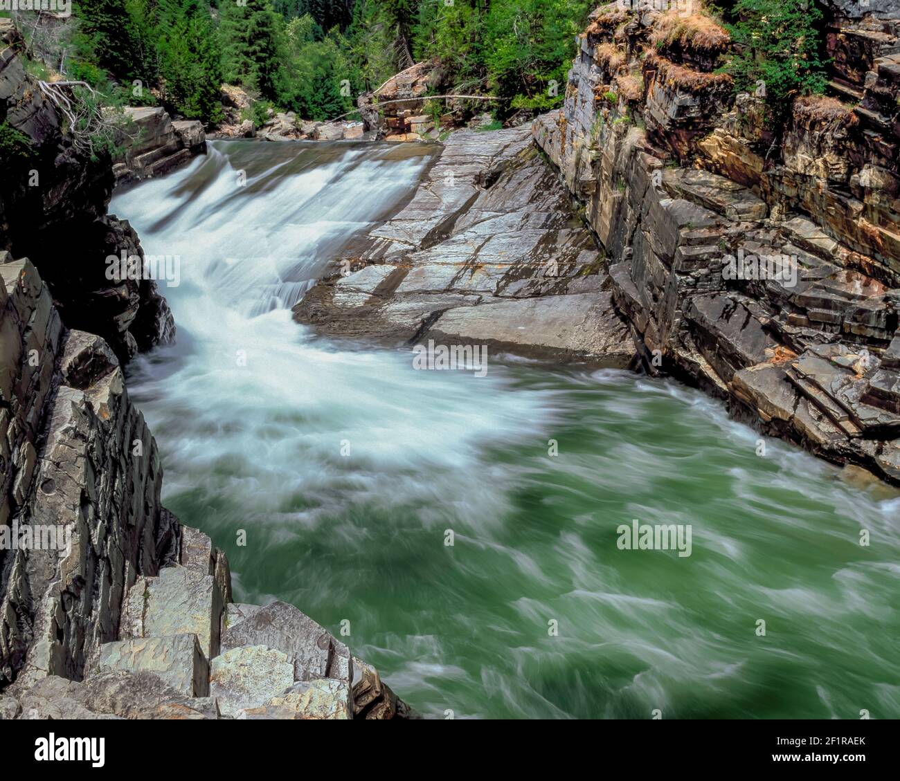 yaak falls in kootenai national forest near troy, montana Stock Photo ...
