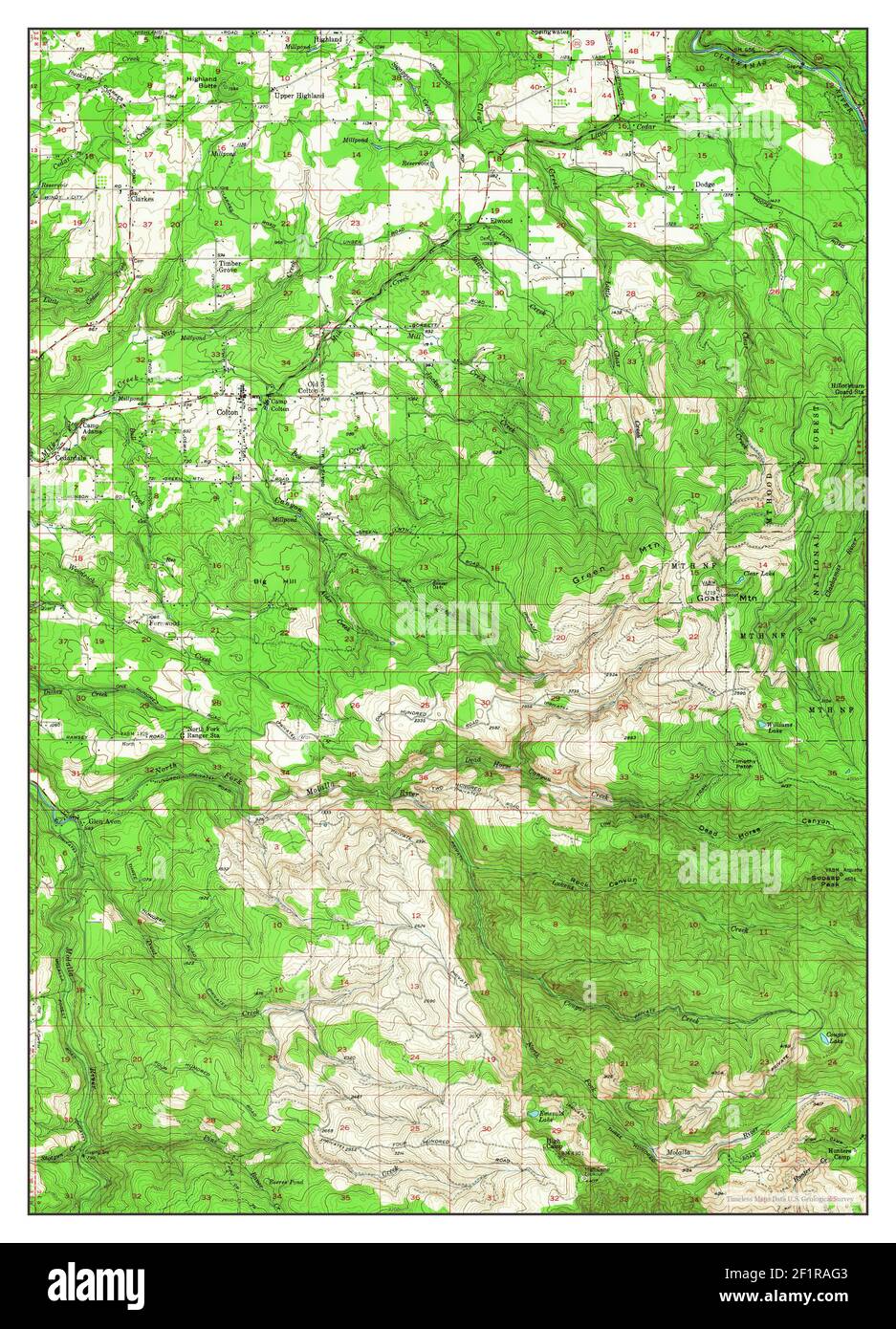 Colton map of oregon hi-res stock photography and images - Alamy