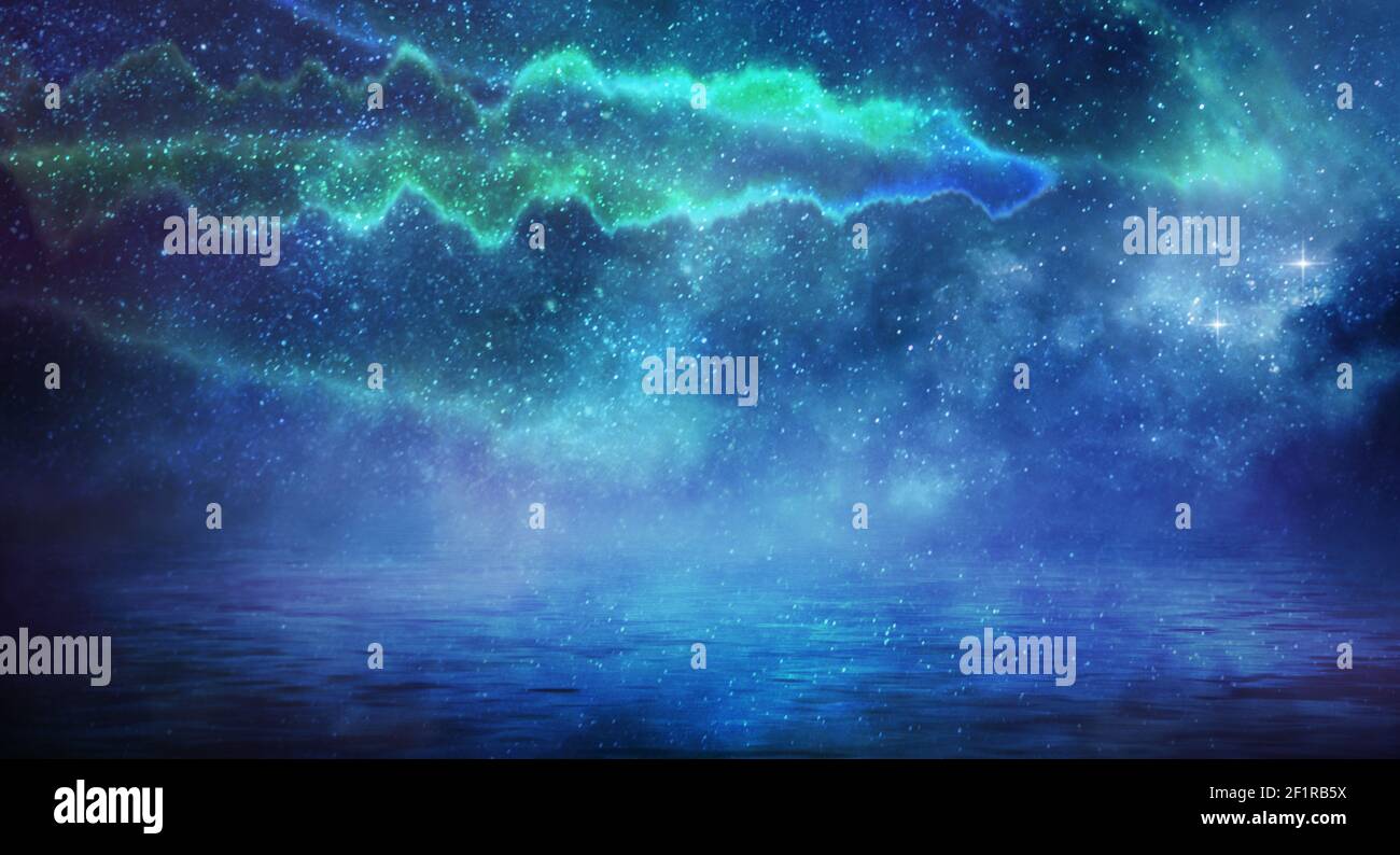 Magic sea aurora borealis background hi-res stock photography and ...