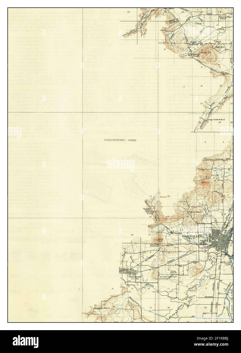 Map of corvallis hi-res stock photography and images - Alamy