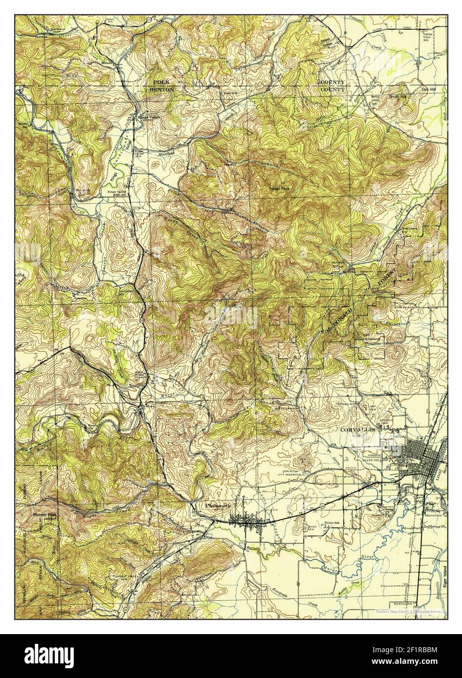 Map of corvallis hi-res stock photography and images - Alamy