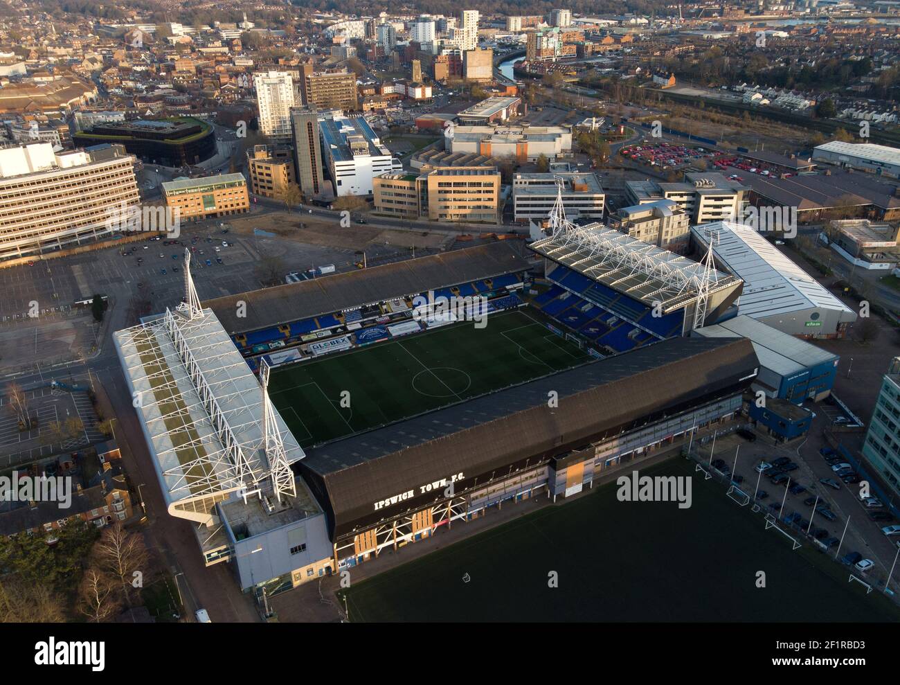 A general view of portman road before the match hi-res stock ...