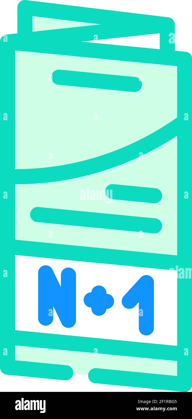 numbering booklet color icon vector illustration line Stock Vector ...