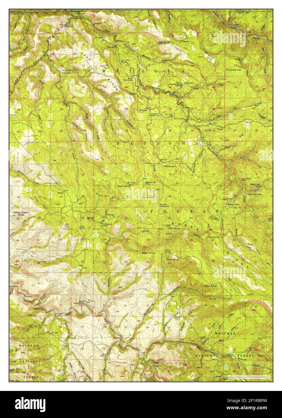 Dale, Oregon, map 1951, 1:62500, United States of America by Timeless ...