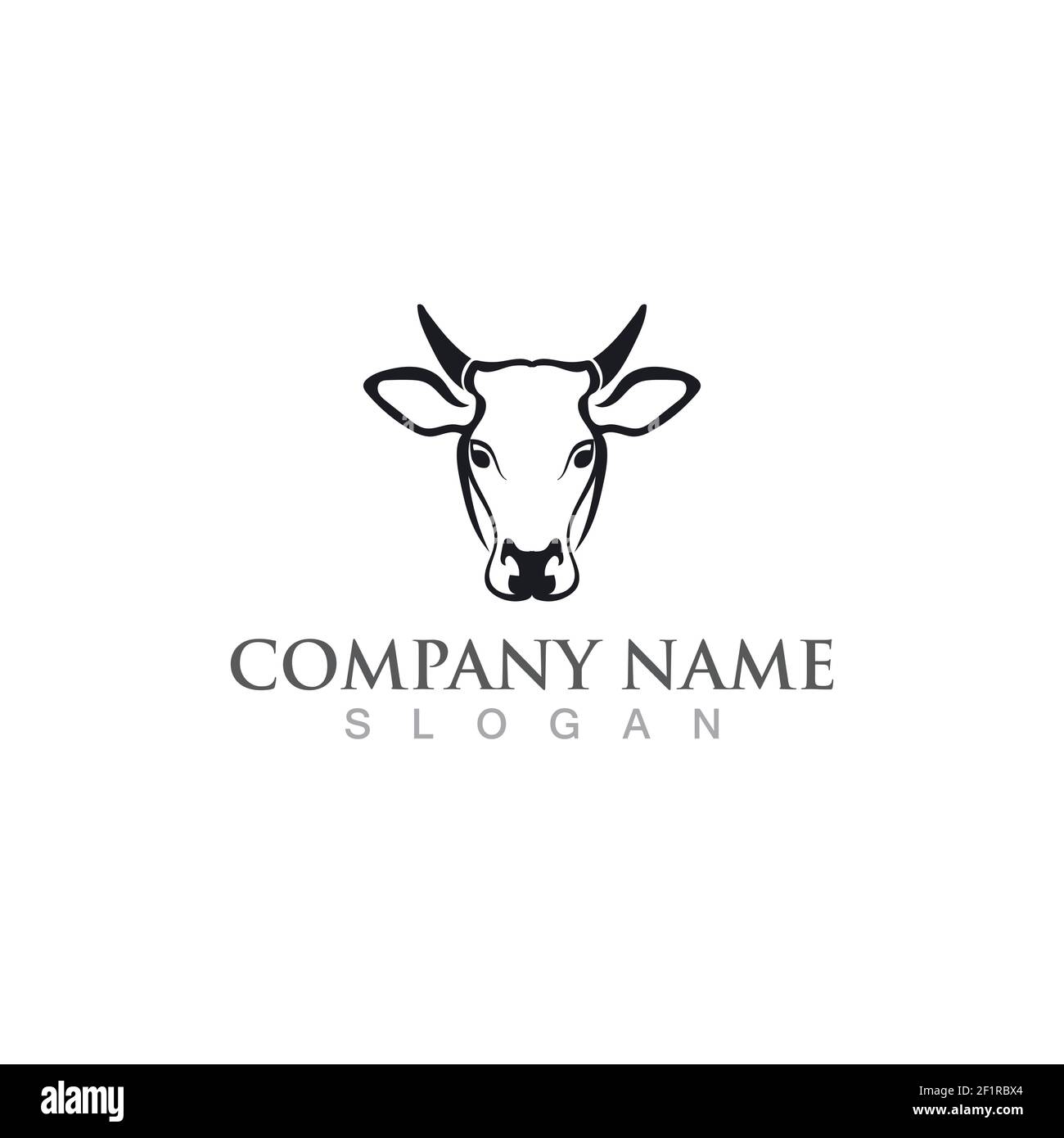 Cow Logo Template vector icon illustration design Stock Vector Image ...