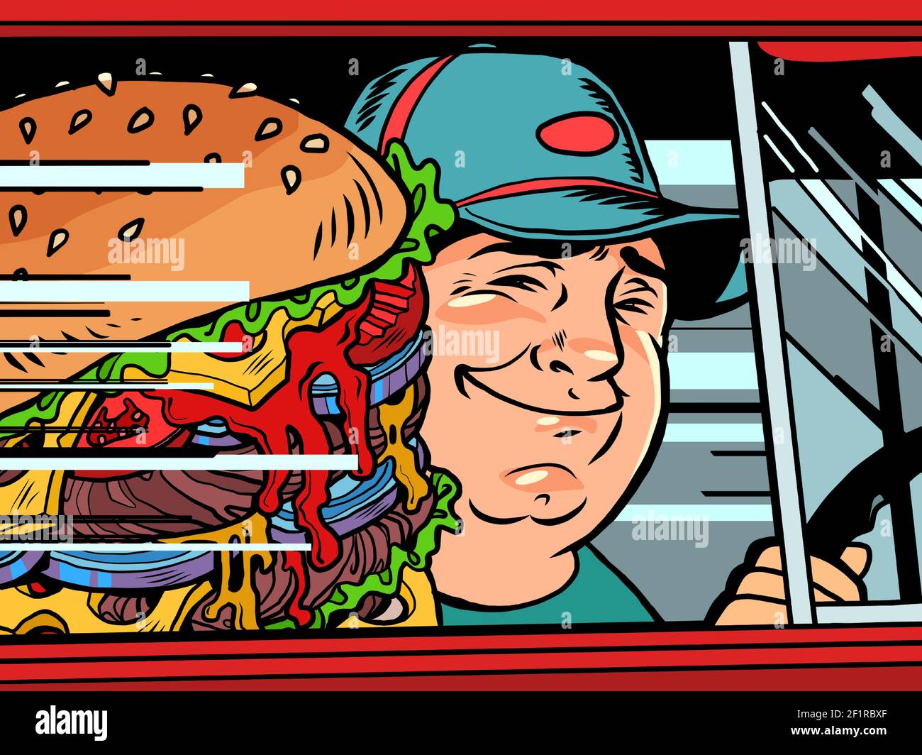 Fresh beef burger in Stock Vector Images - Alamy