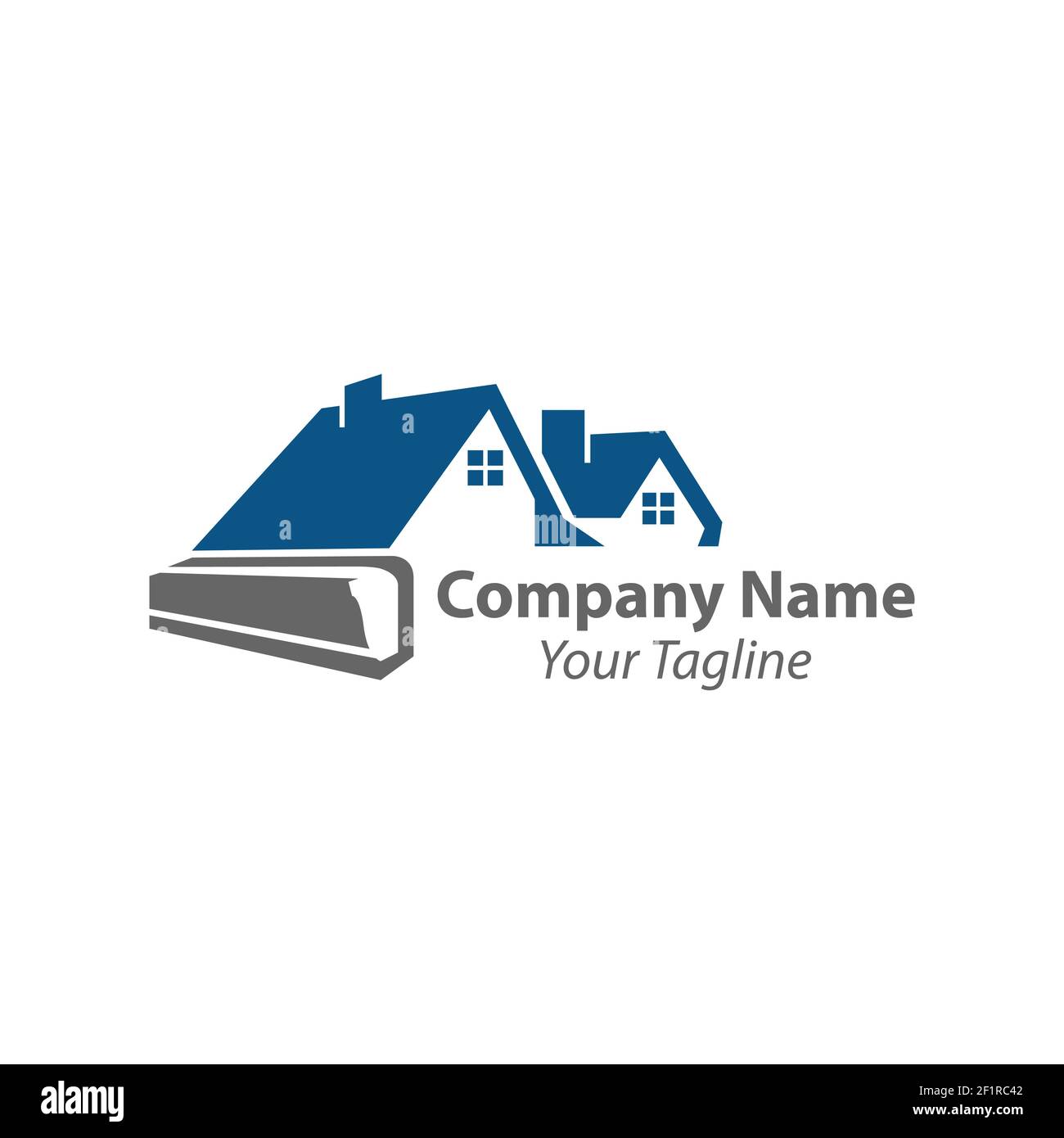 gutter and house roof logo template. Roof downspout vector design ...