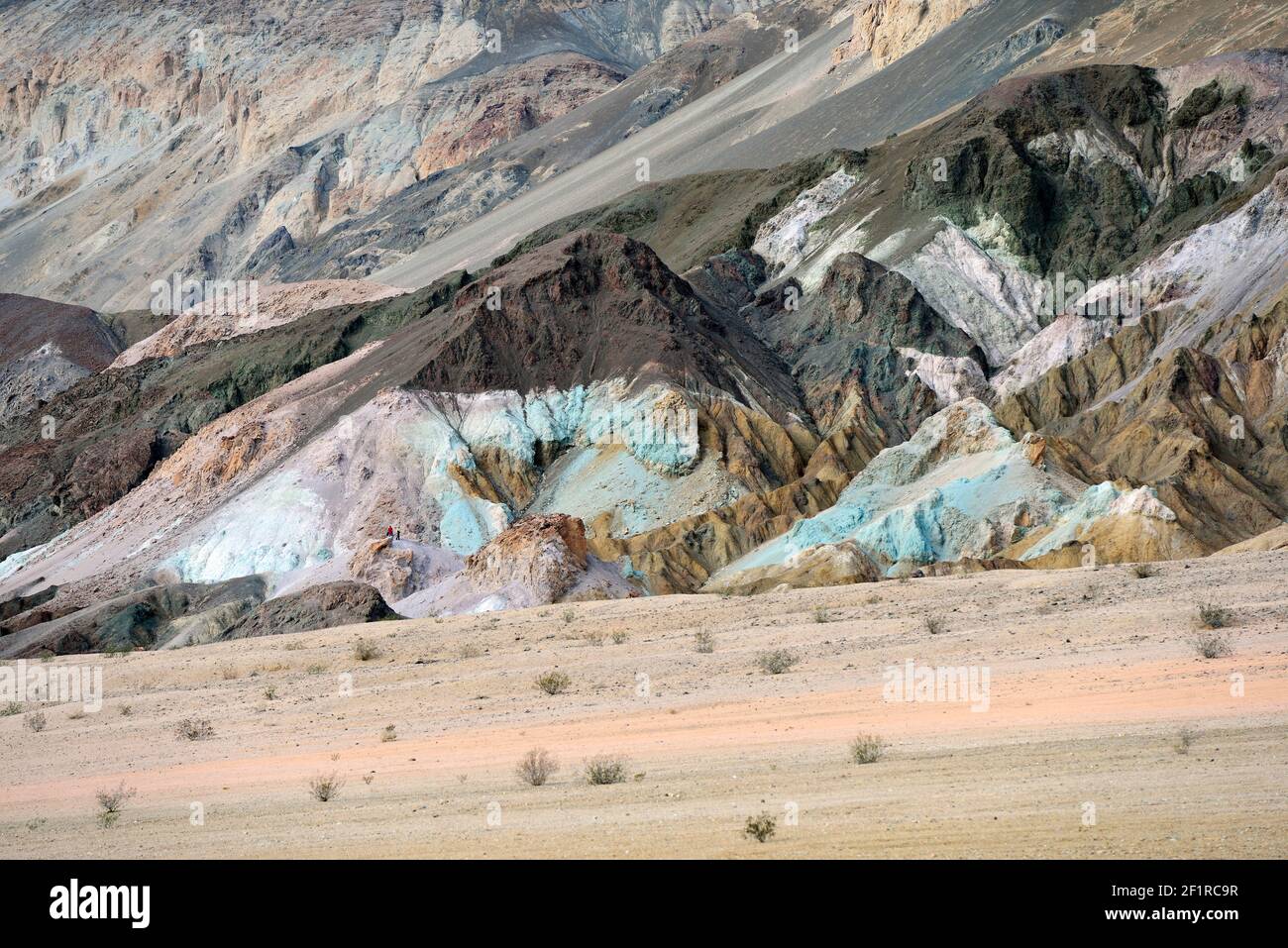 Abstract hill patterns at Artist's Drive, Death Valley, California ...