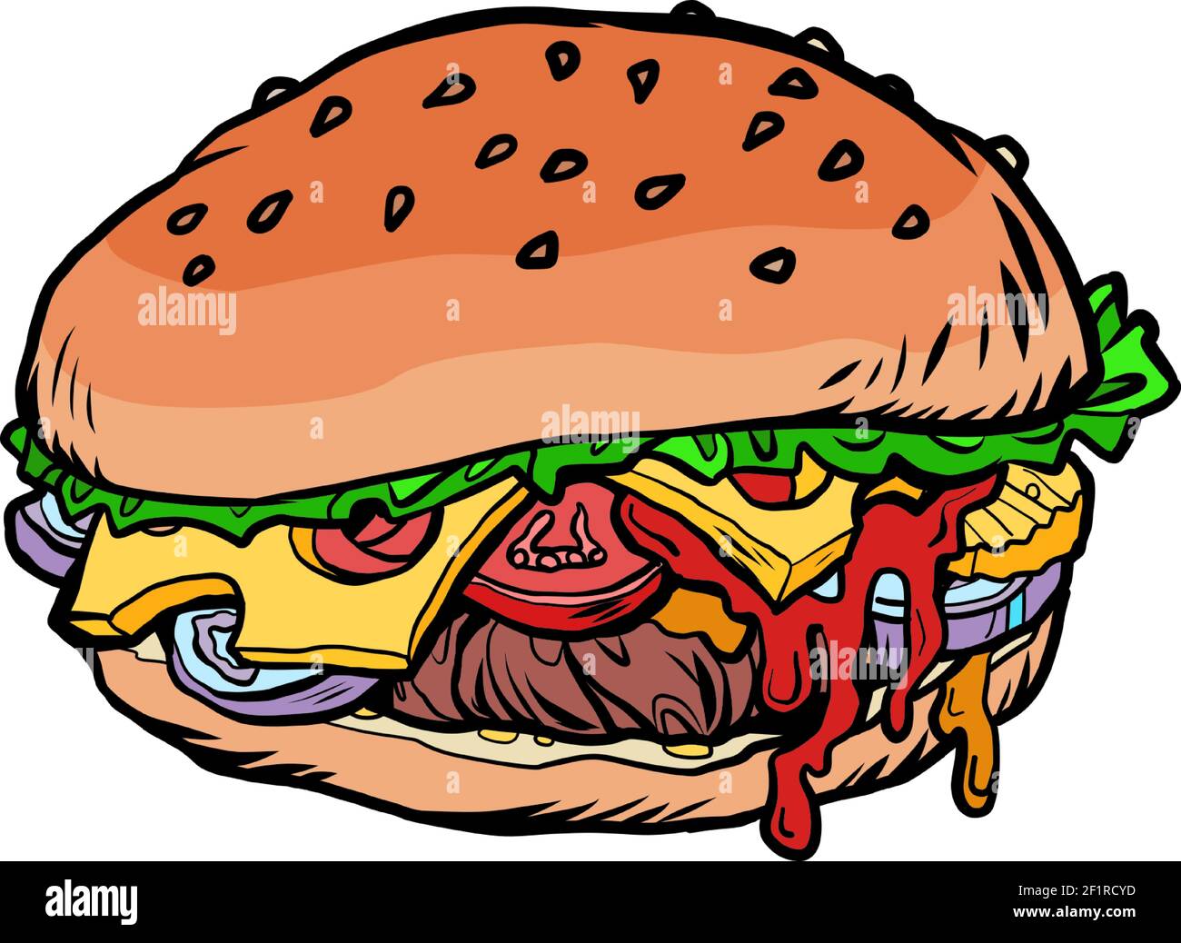 Grilled cheese sandwich illustration Cut Out Stock Images & Pictures ...