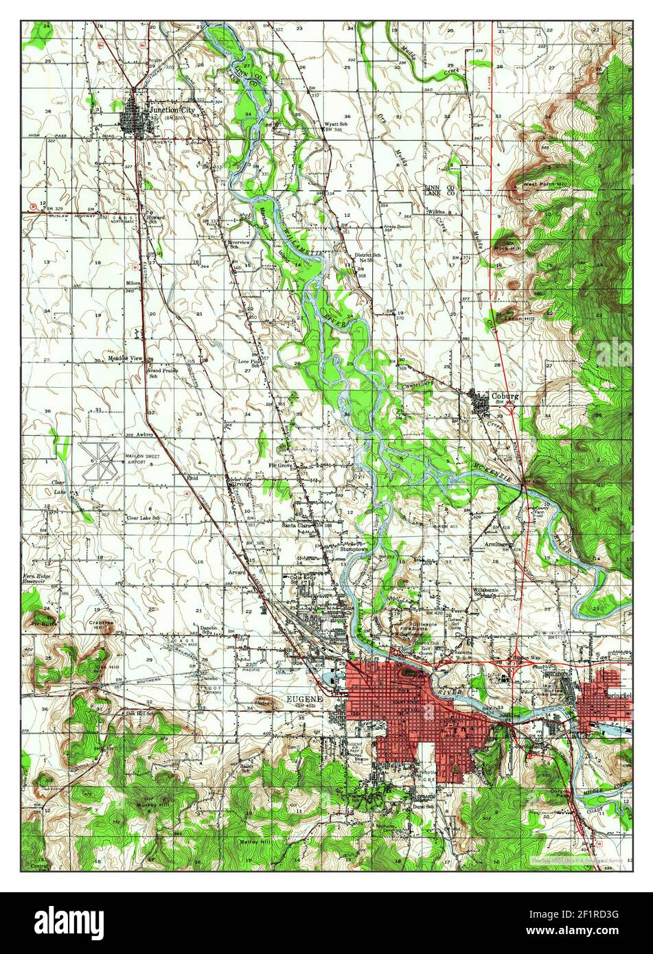 Eugene oregon map High Resolution Stock Photography and Images - Alamy