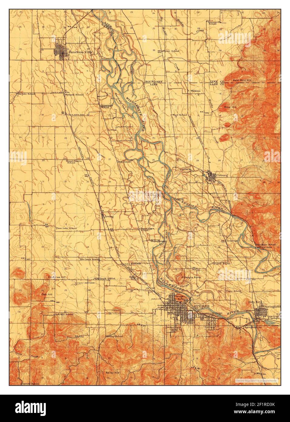 Map of eugene oregon hi-res stock photography and images - Alamy