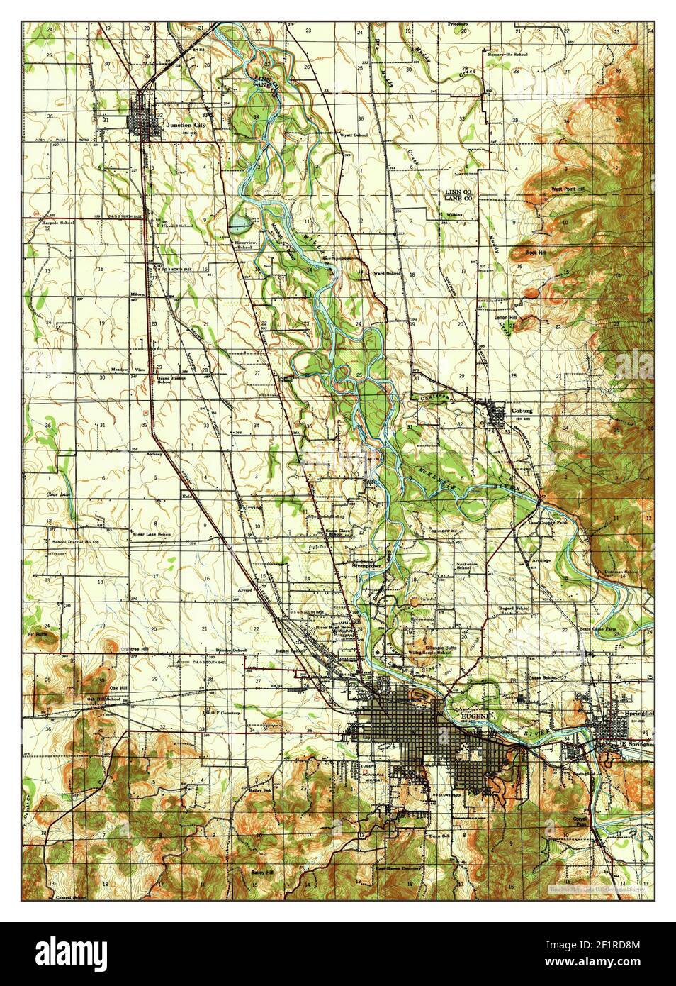 Eugene, Oregon, map 1940, 1:62500, United States of America by Timeless ... Eugene, Oregon, map 1940, 1:62500, United States of America by Timeless ...