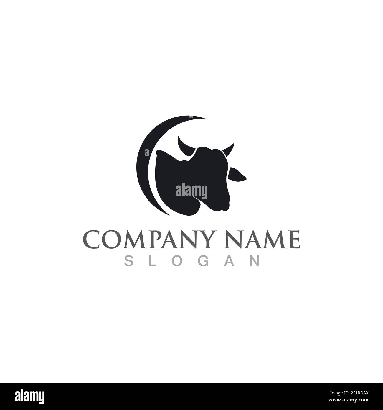 Cow Logo Template vector icon illustration design Stock Vector Image ...