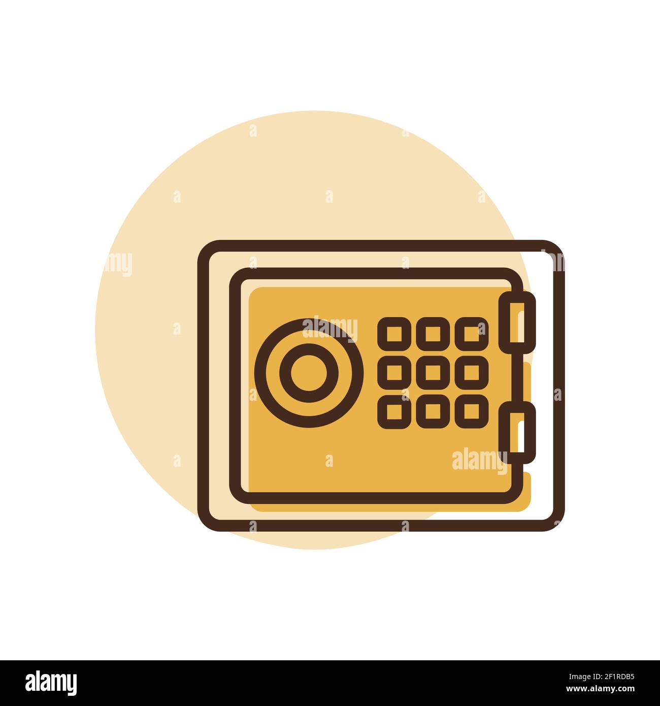 Bank safe outline icon. Finances sign. Graph symbol for your web site ...