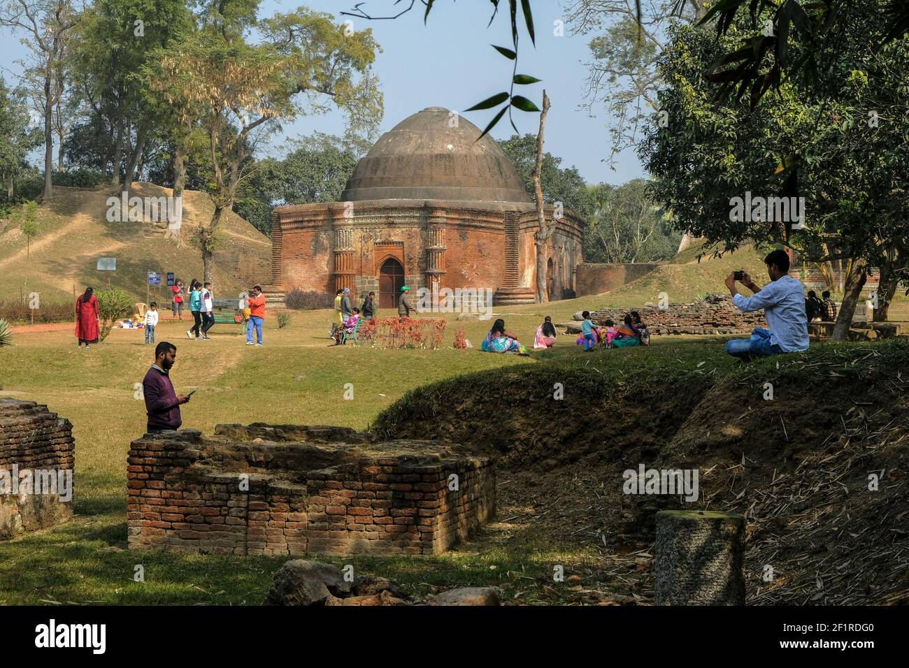 Gour, India - January 2021: People visiting the Gumti Darwaza ruins of ...