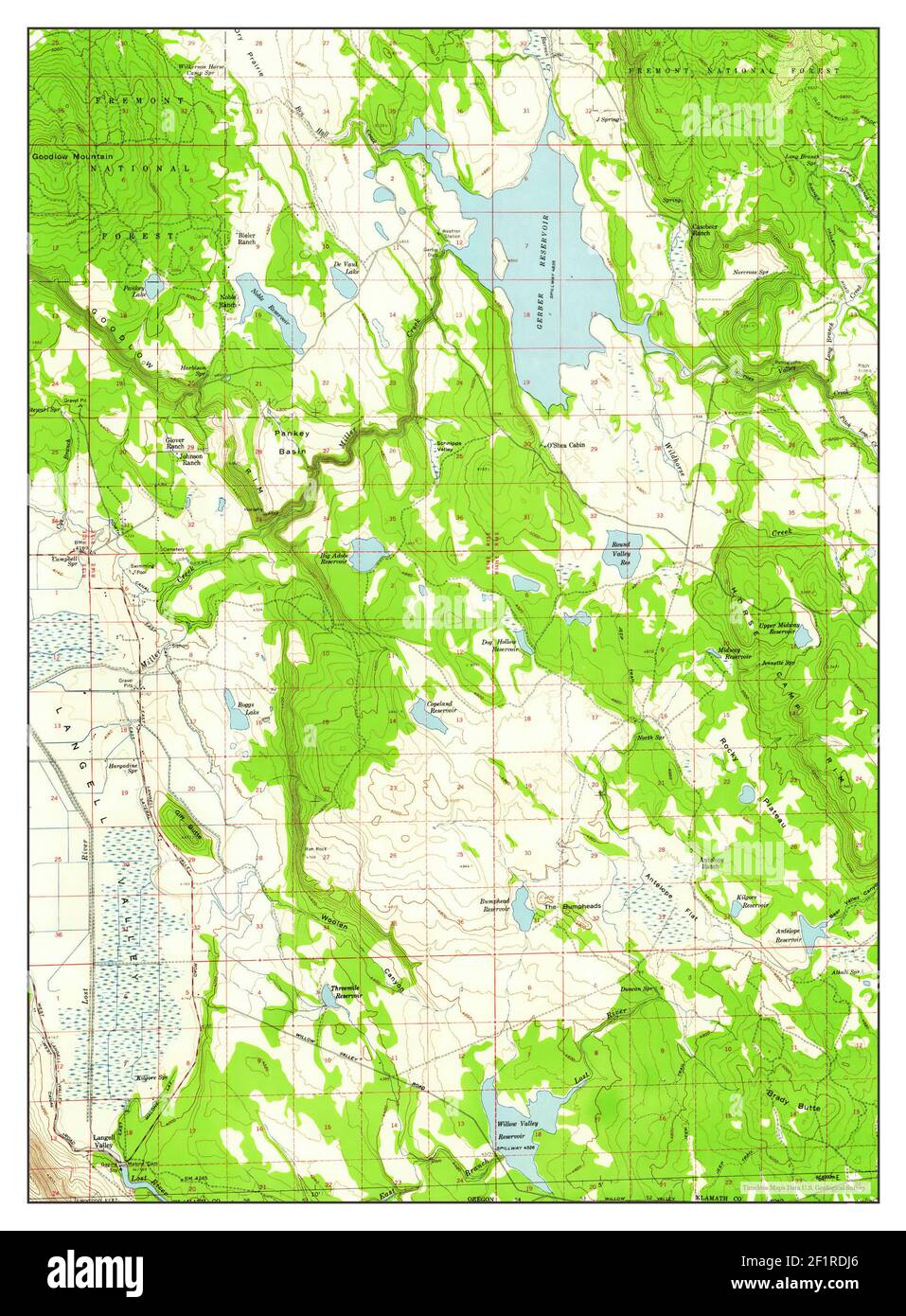 Gerber Reservoir, Oregon, map 1960, 1:62500, United States of America ...