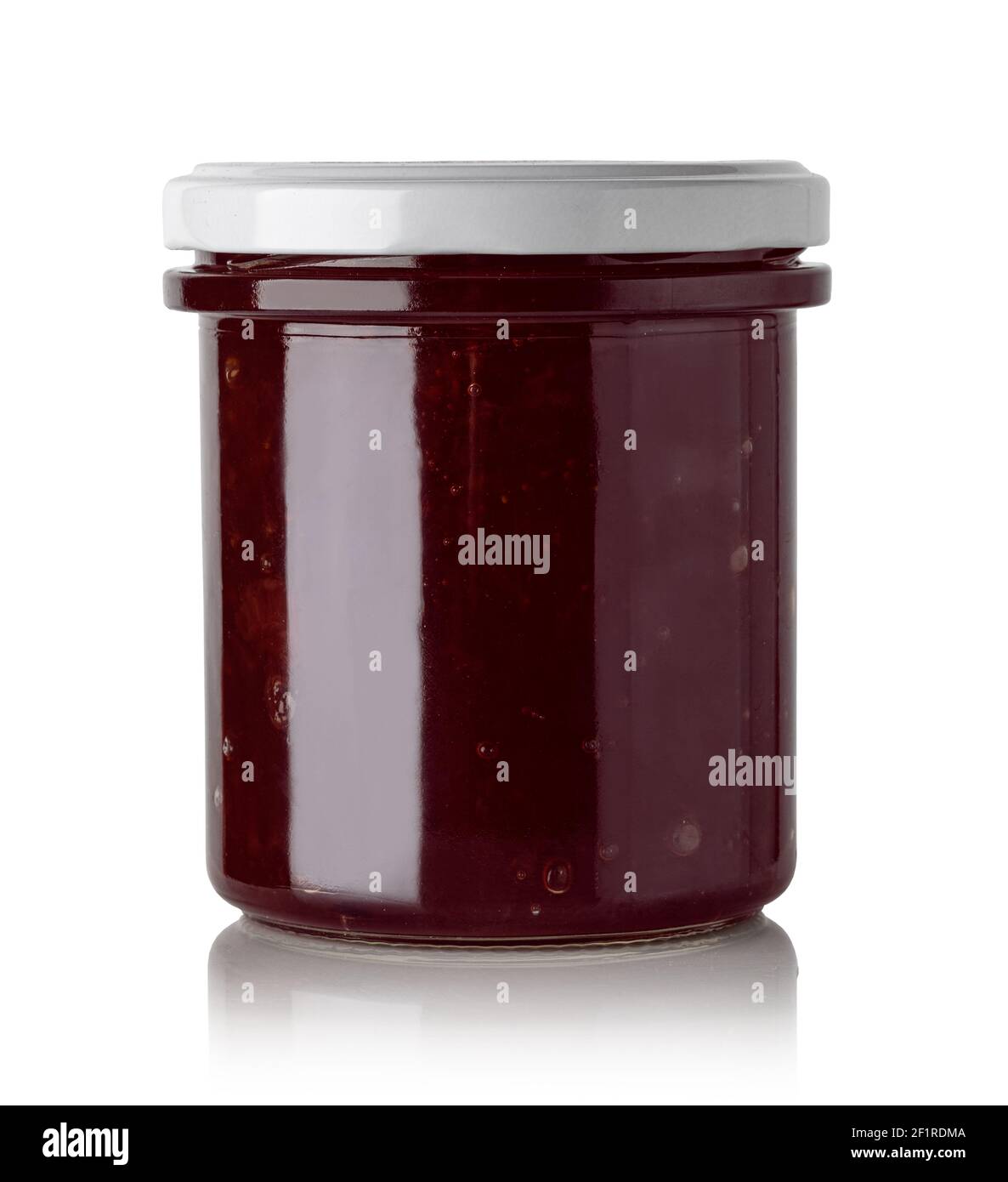 Jars of jam isolated on white background Stock Photo - Alamy