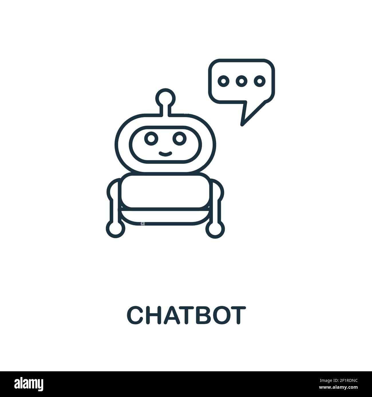Chatbot icon. Simple element from social media collection. Creative ...