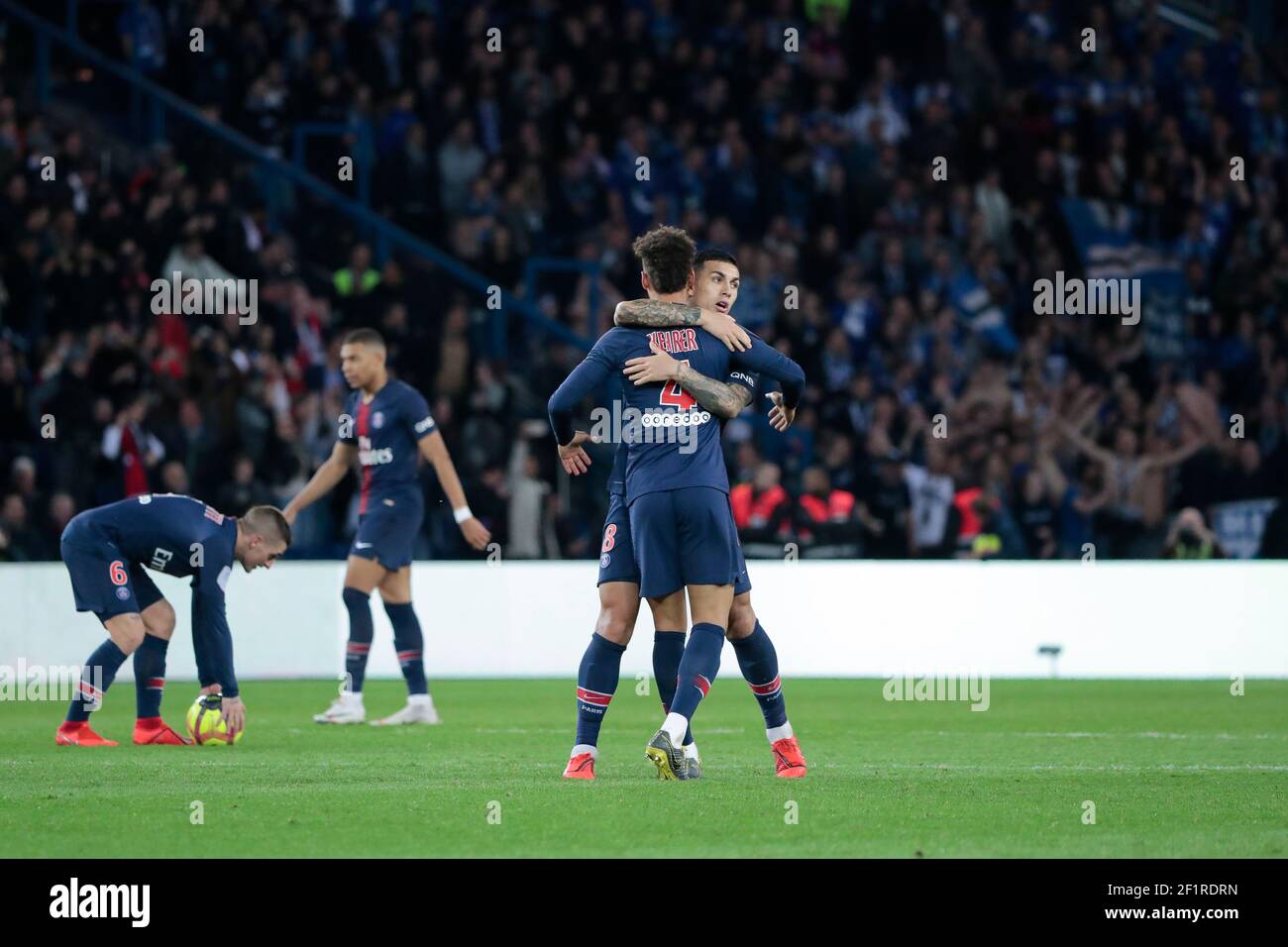Kylian mbappe psg celebration arms hi-res stock photography and images ...
