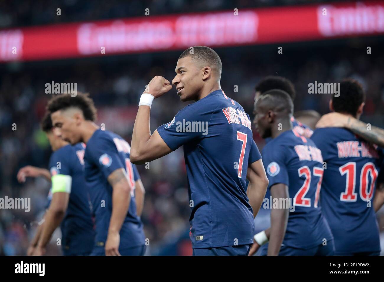 Kylian Mbappe Lottin (PSG) celebration, after it goal scored, Thilo ...