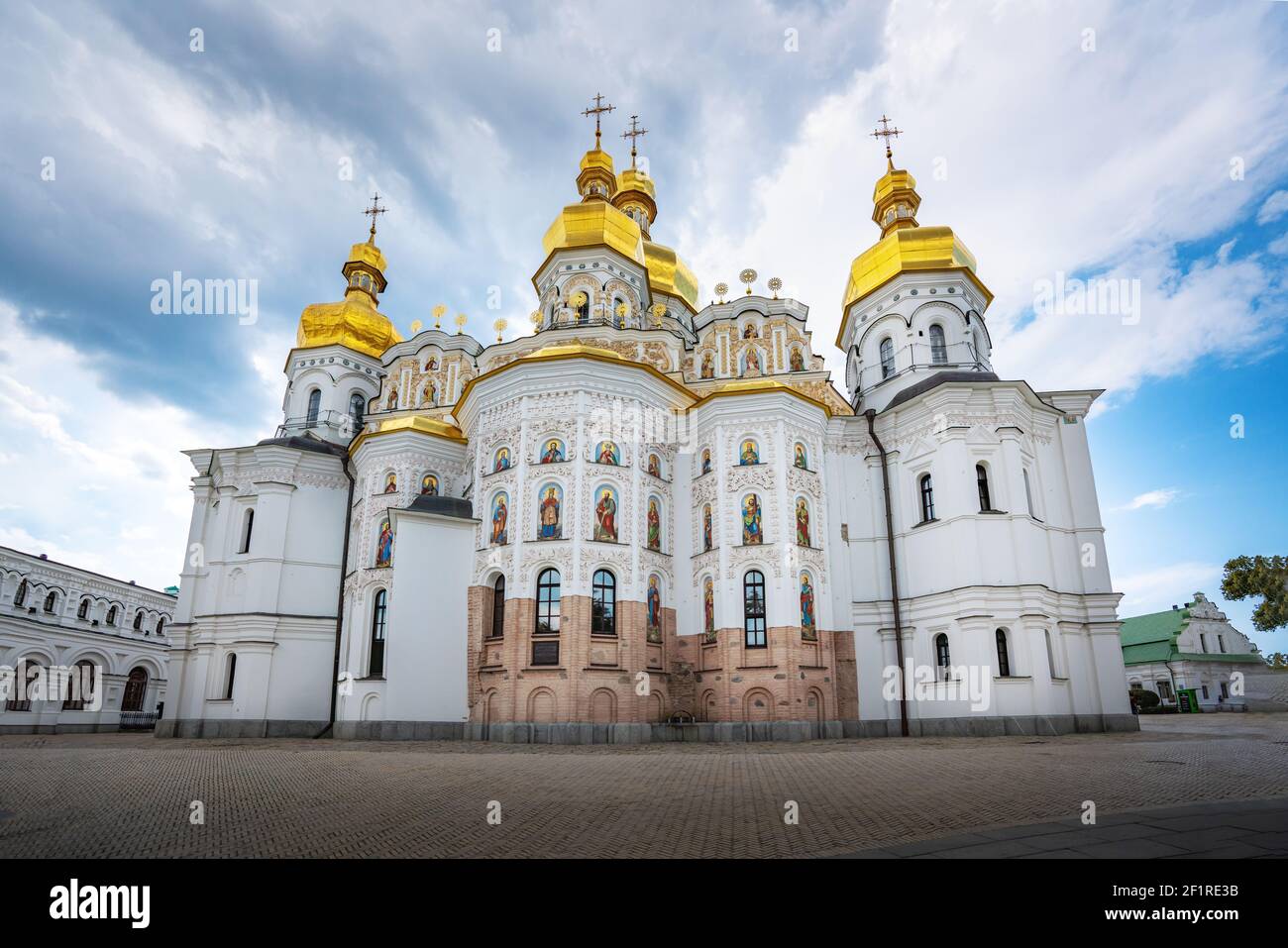 Dormition Cathedral at Pechersk Lavra Monastery Complex - Kiev, Ukraine ...