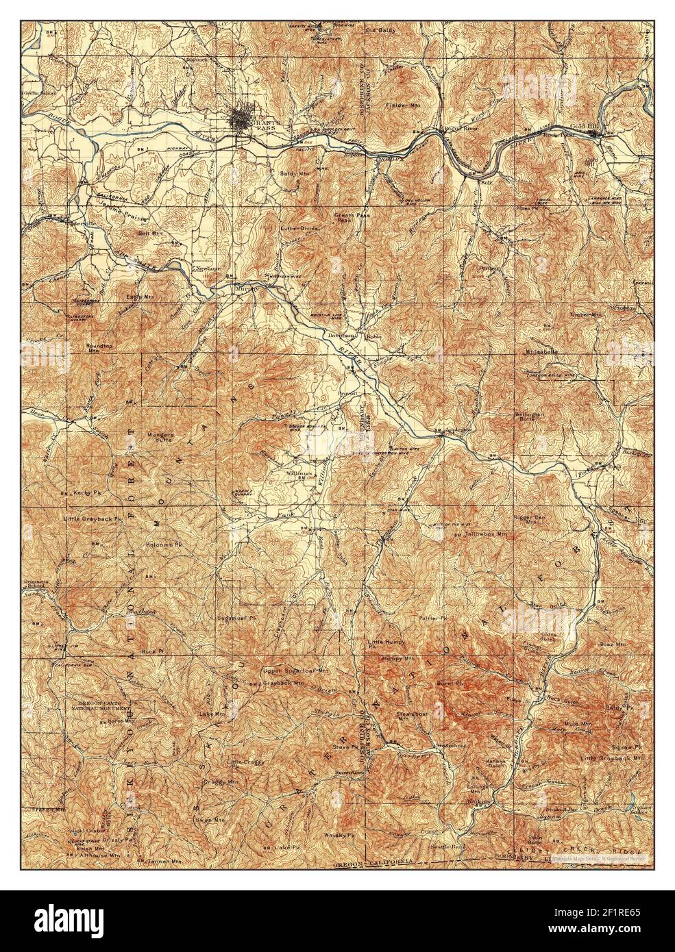 Grants pass map hi-res stock photography and images - Alamy