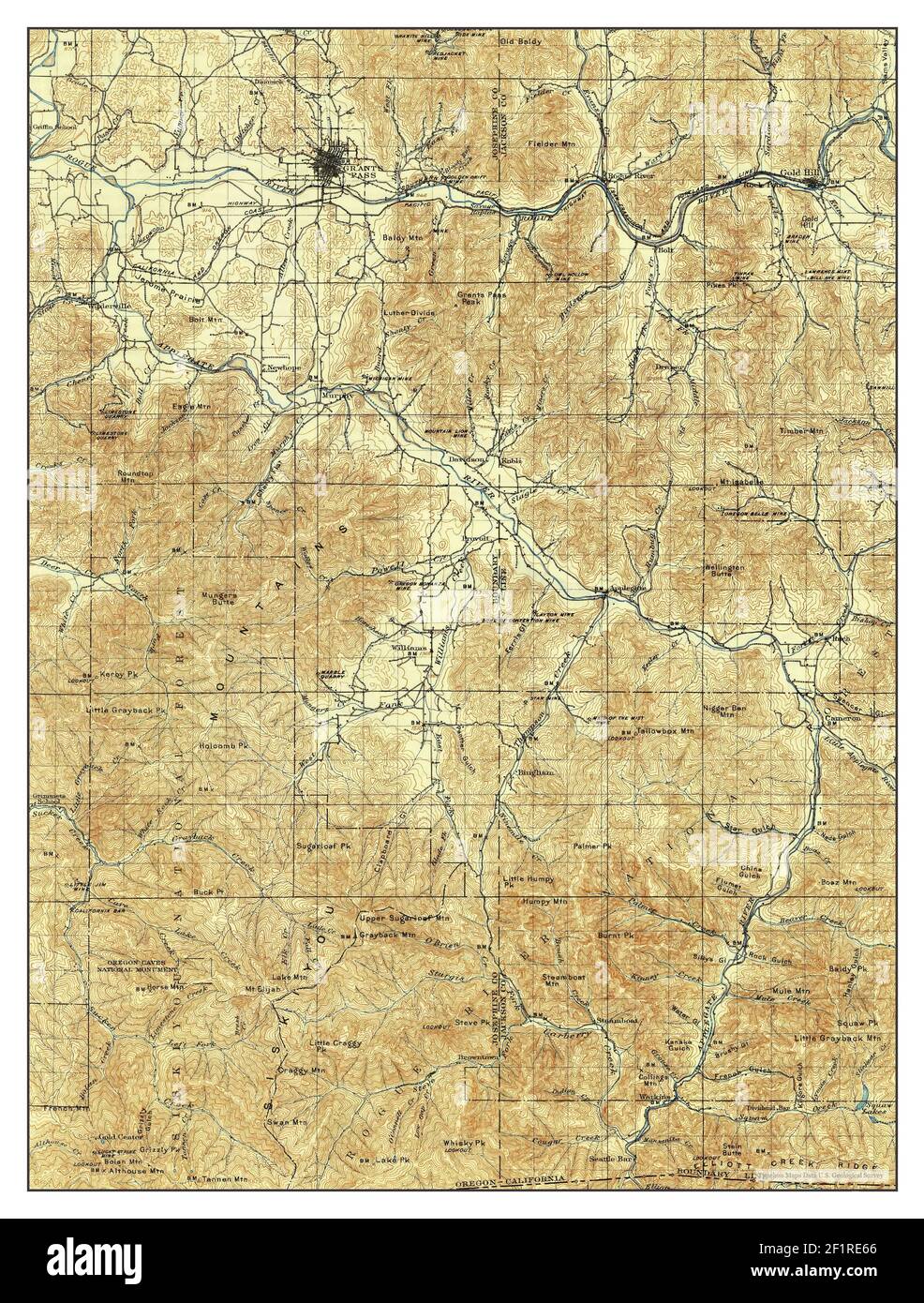 Grants pass map hi-res stock photography and images - Alamy