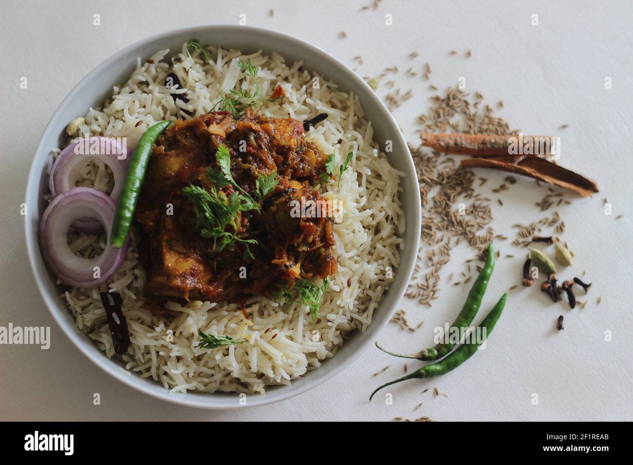 Jeera rice and chicken dry roast. A simple and flavourful one pot rice ...