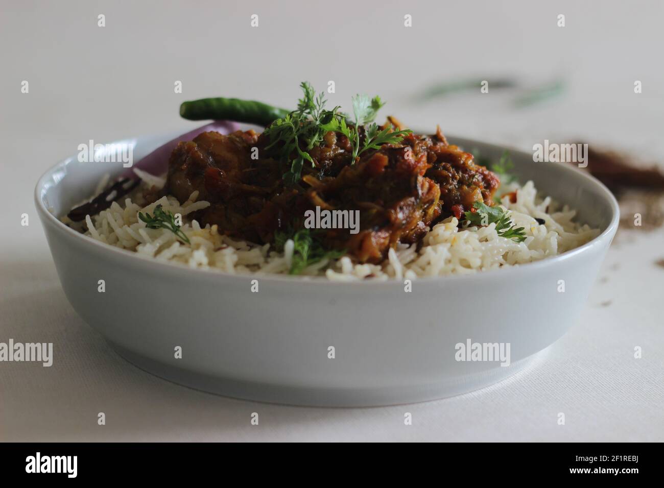 Jeera rice and chicken dry roast. A simple and flavourful one pot rice ...