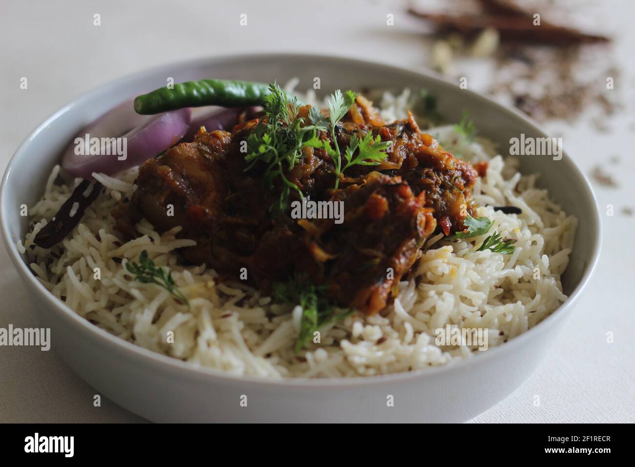 Jeera rice and chicken dry roast. A simple and flavourful one pot rice ...