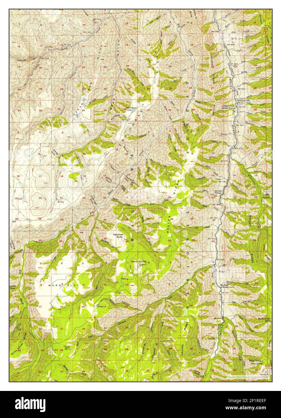 Antique map of butte hi-res stock photography and images - Alamy