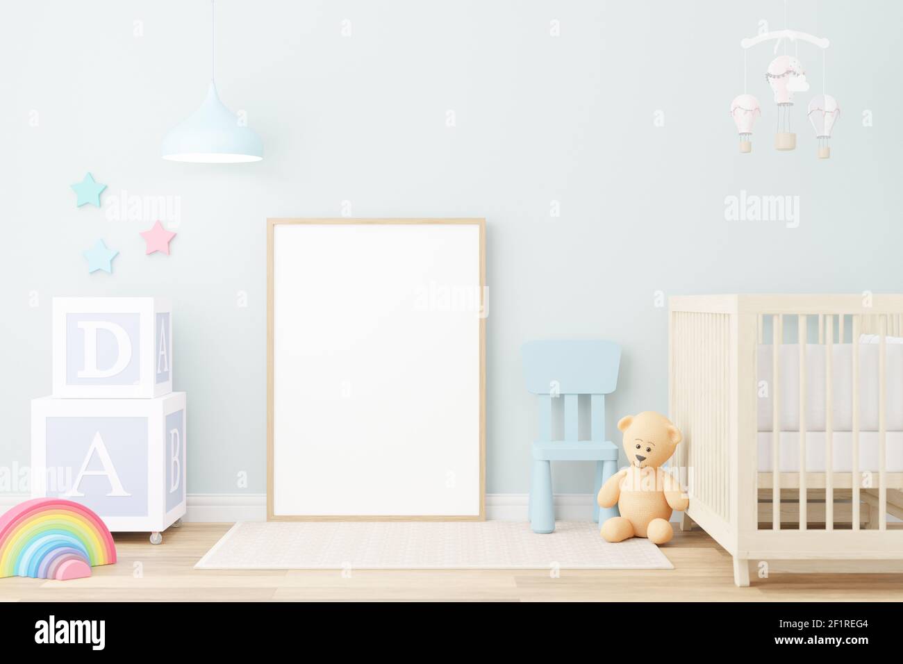 Mock up frame in kids room hi-res stock photography and images - Alamy