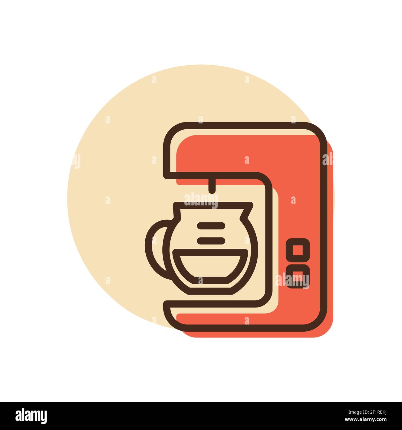 Coffee maker machine outline icon. Workspace sign. Graph symbol for your web site design, logo ...
